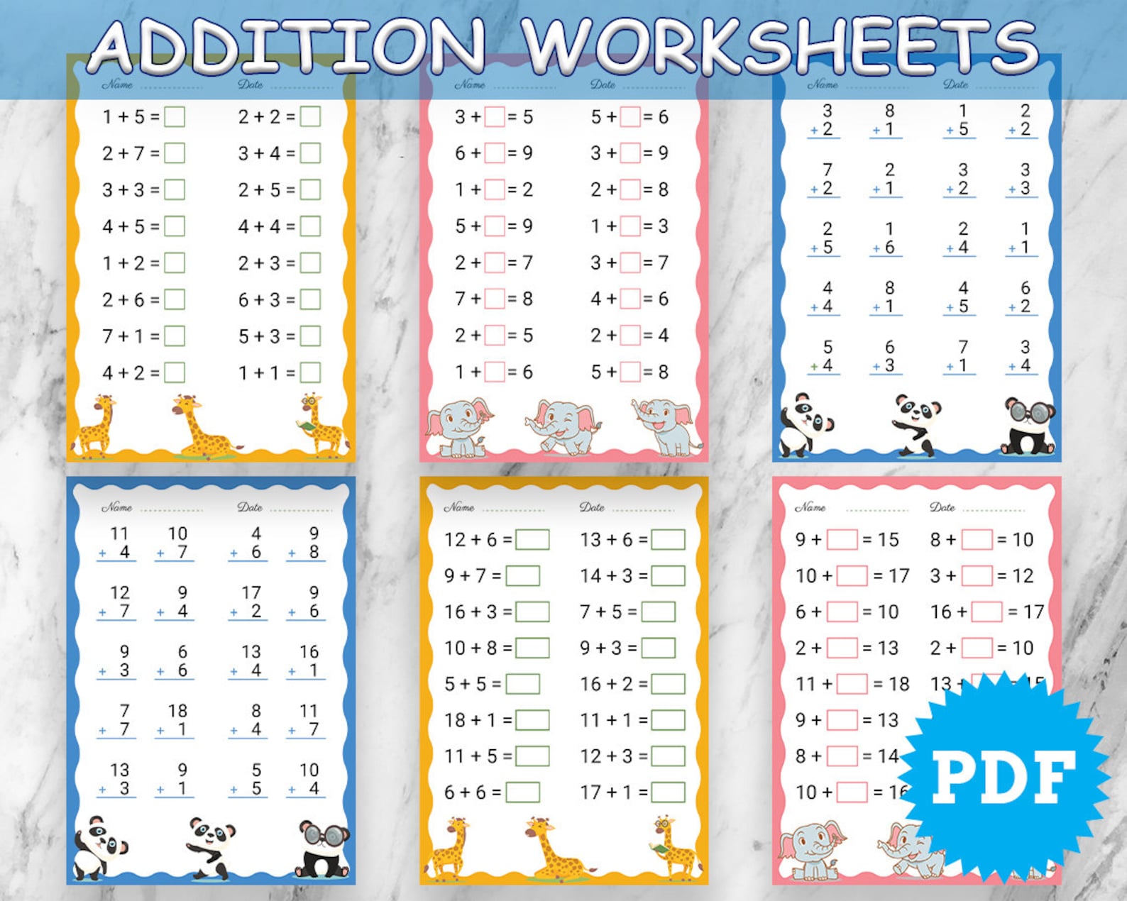 Preschool Addition Worksheets, Addition Fact Families, Preschool-2nd ...