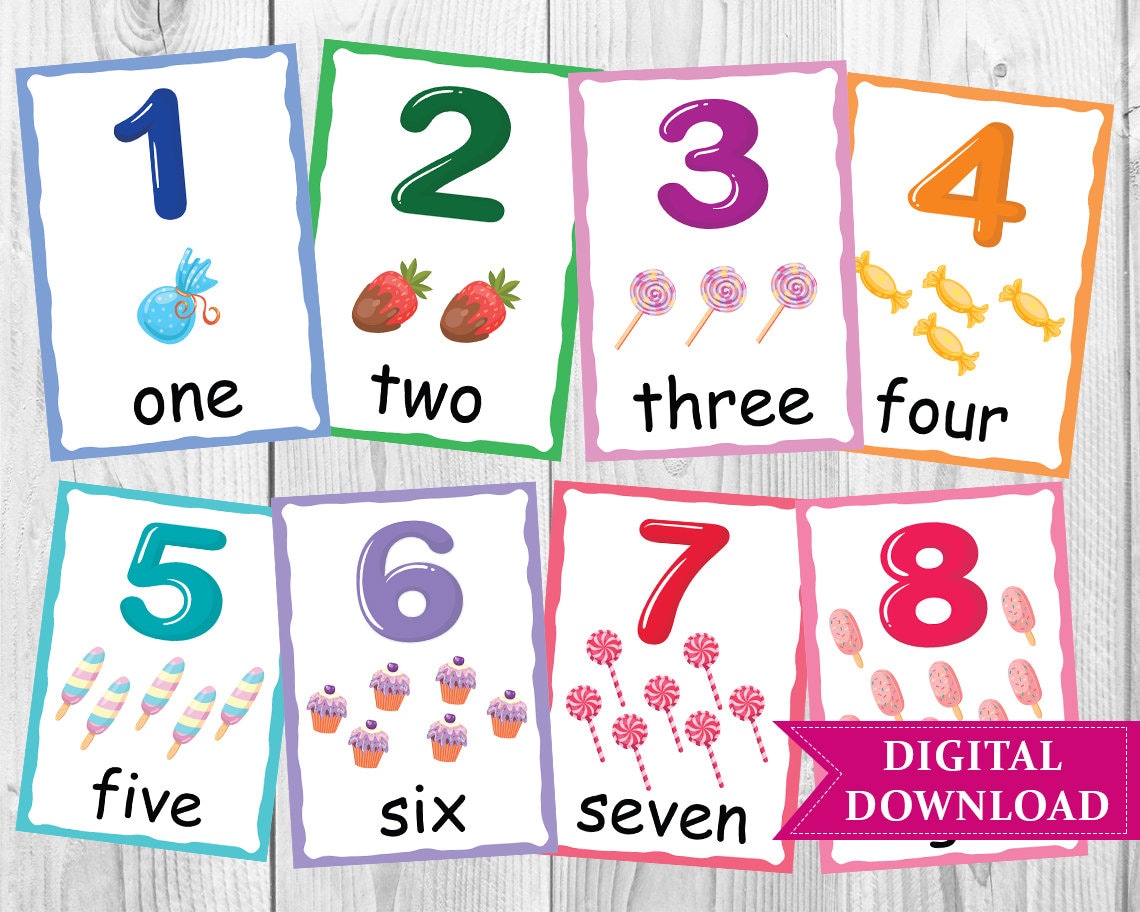 Number Flashcards 1-20, Numbers Flashcards, Learn to Count, Numbers 1 ...