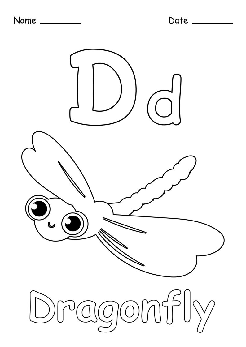 Alphabet Coloring Pages, Preschool Activity,from A to Z 26 Pages ...