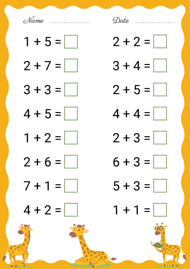 Preschool Addition Worksheets, Addition Fact Families, Preschool-2nd ...