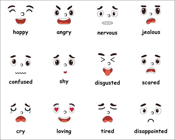 Feelings Faces Chart Emotions Clipart Free Clipart