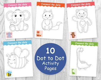 Dot to Dot Book for Kids PDF, Dot to Dot Book With Animals, Dot to Dot ...