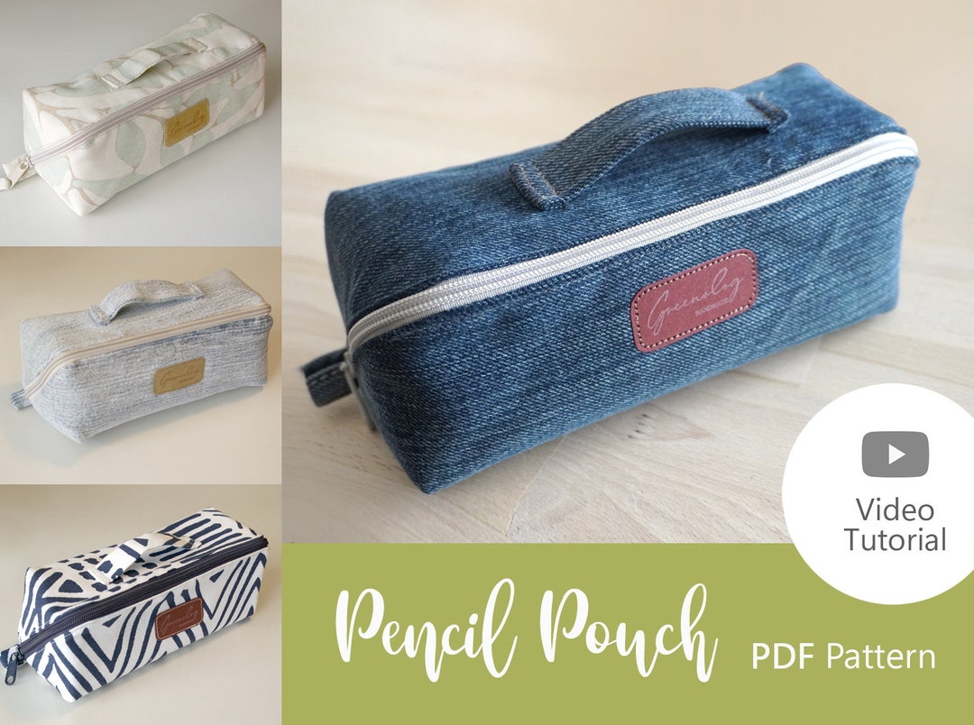 Pencil Pouch Sewing Pattern, PDF Digital Sewing Pattern With Youtube ...
