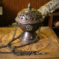 Tibetan Eight Auspicious Symbols Hanging Incense Burner, Two Sizes ...
