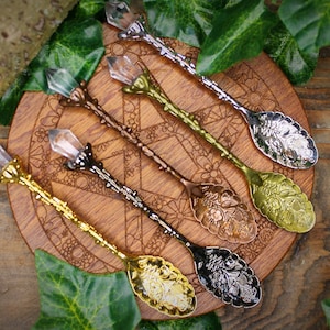 Ritual Tea Spoon, Herb Spoon, Loose Incense, Engraved Tea Spoon ...