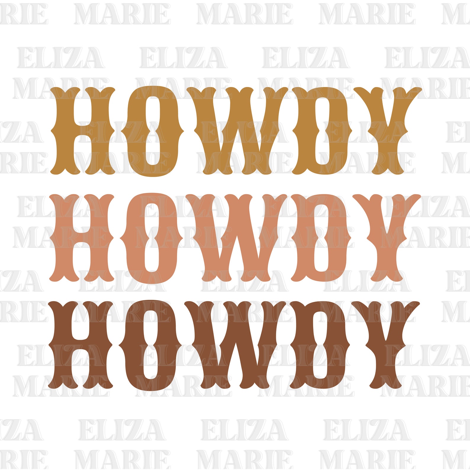 Howdy - SVG/PNG/AI File - Etsy