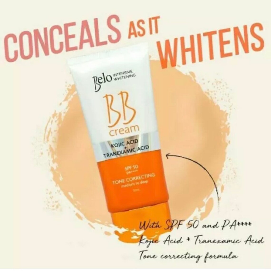 Belo Intensive Whitening BB Cream SPF 50 PA 50ml | Etsy