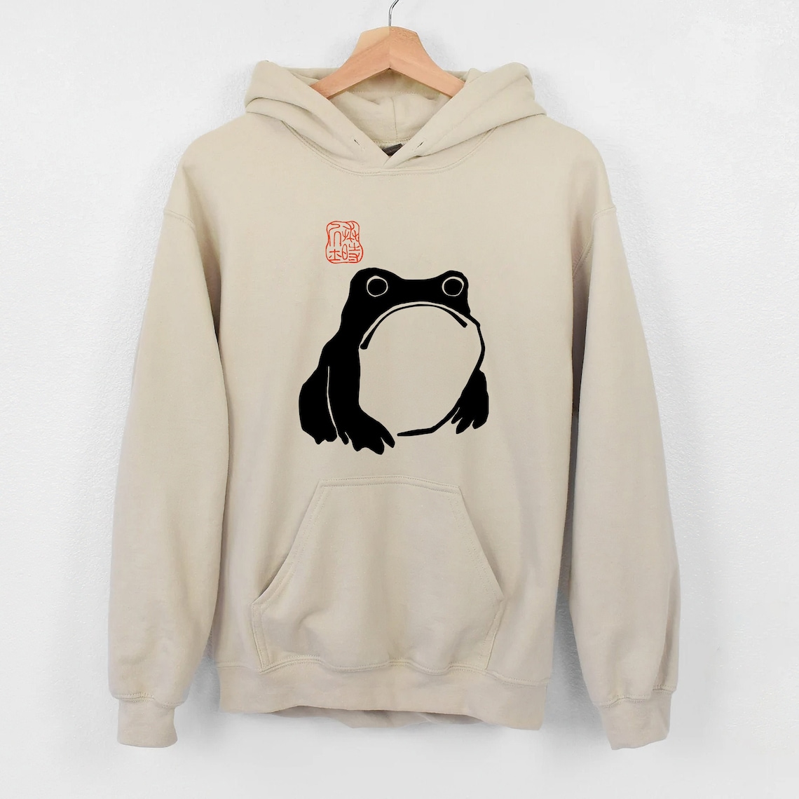 Unimpressed Frog Hoodie Grumpy Frog Funny Toad Meme Japanese - Etsy