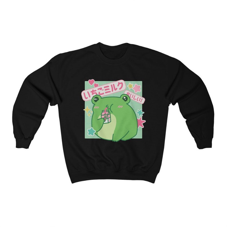 Kawaii Frog Kawaii Sweatshirt Pastel Hoodies Cute - Etsy