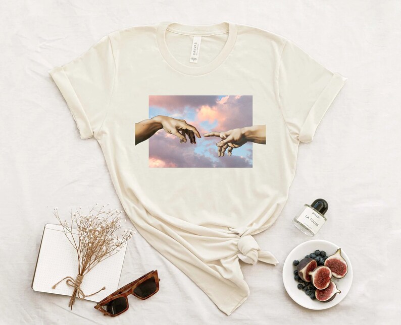 Creation of Adam Shirt Michelangelo Shirt Renaissance Shirt - Etsy