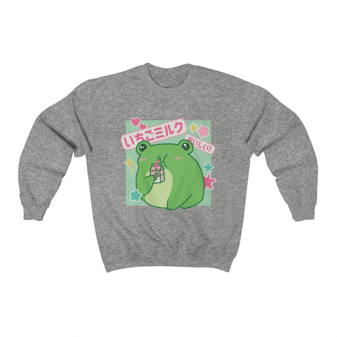 Kawaii Frog Kawaii Sweatshirt Pastel Hoodies Cute - Etsy