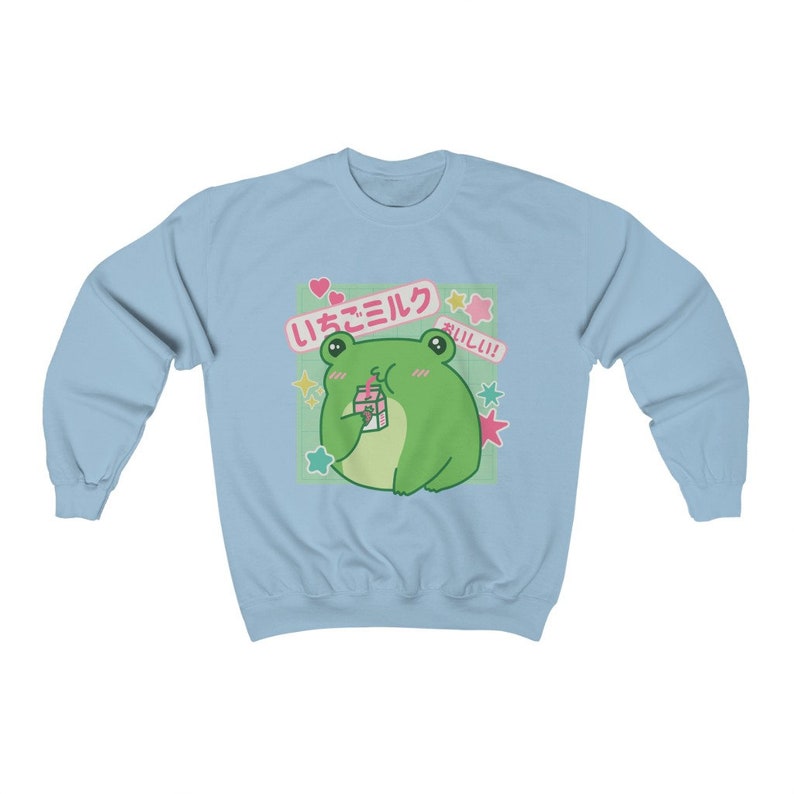 Kawaii Frog Kawaii Sweatshirt Pastel Hoodies Cute - Etsy