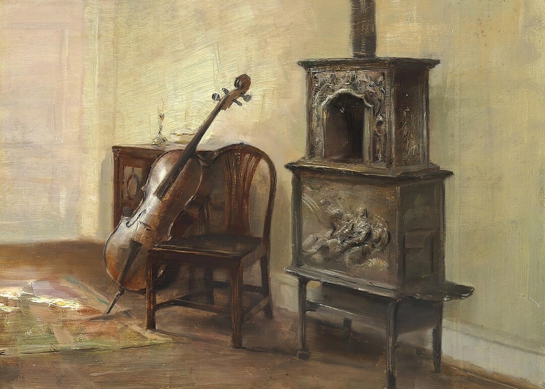 Vintage Still Life Painting of Victorian Home Printable Wall Art ...