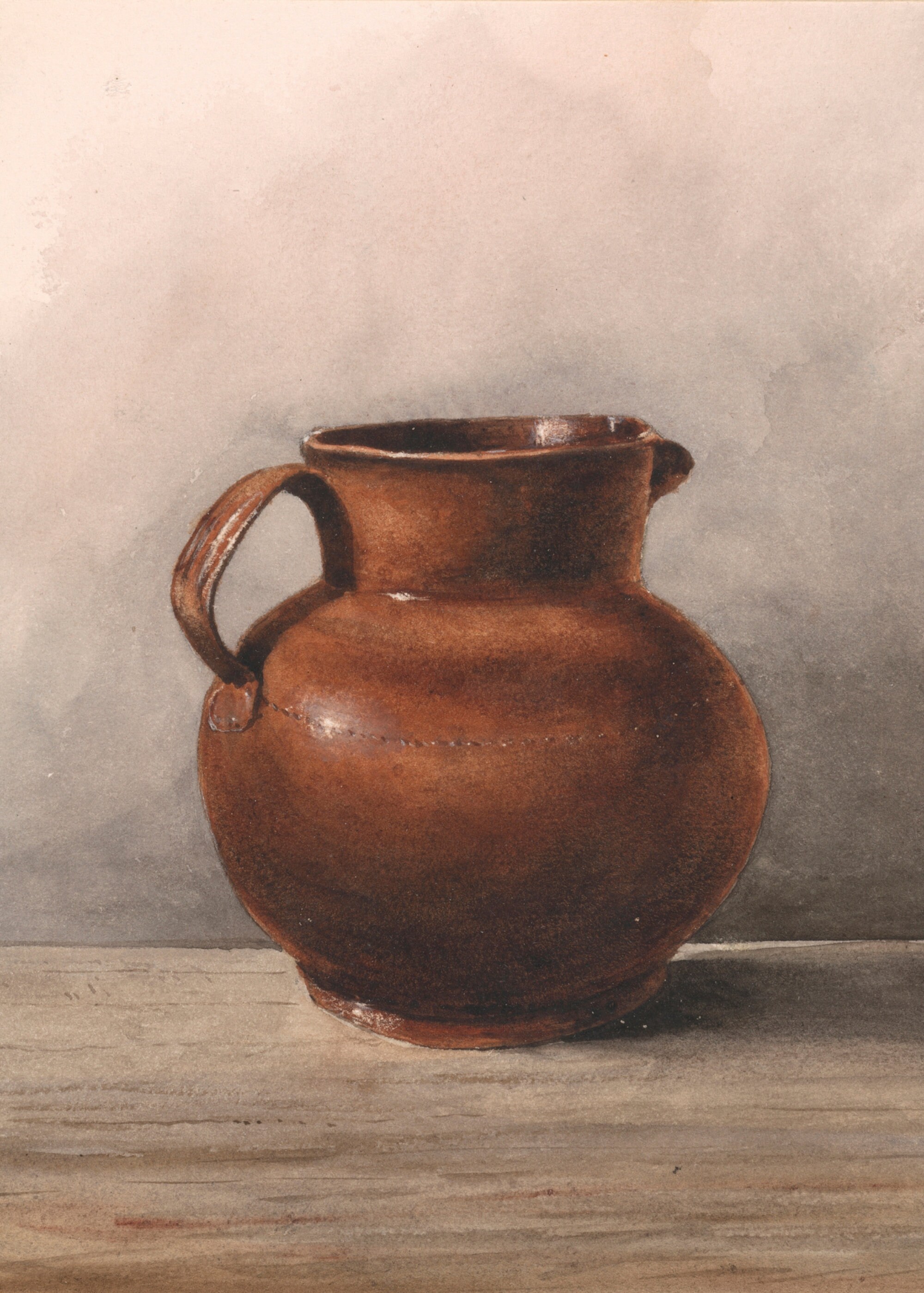 Rust Tone Pitcher Art Print | Still Life Painting Art Print | Simple ...