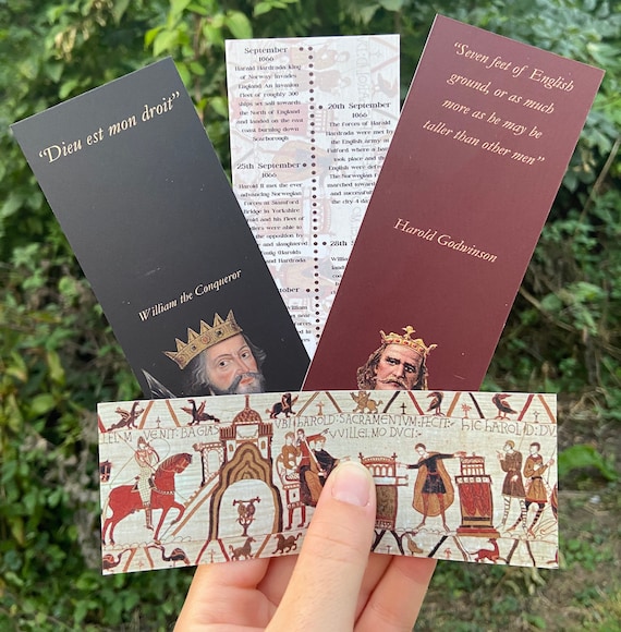 Norman Conquest Historical Bookmarks William the Conqueror | Etsy