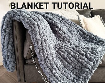 Chunky Knit Blanket Tutorial (DIY) - Etsy