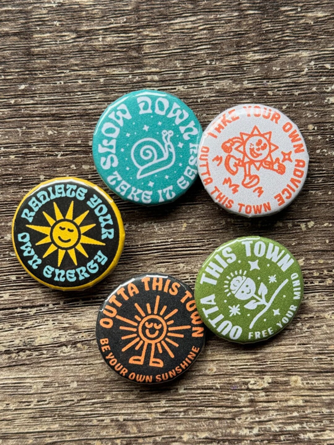 Positivity Inspired | 25mm Button Badges (pack of 5) - Etsy
