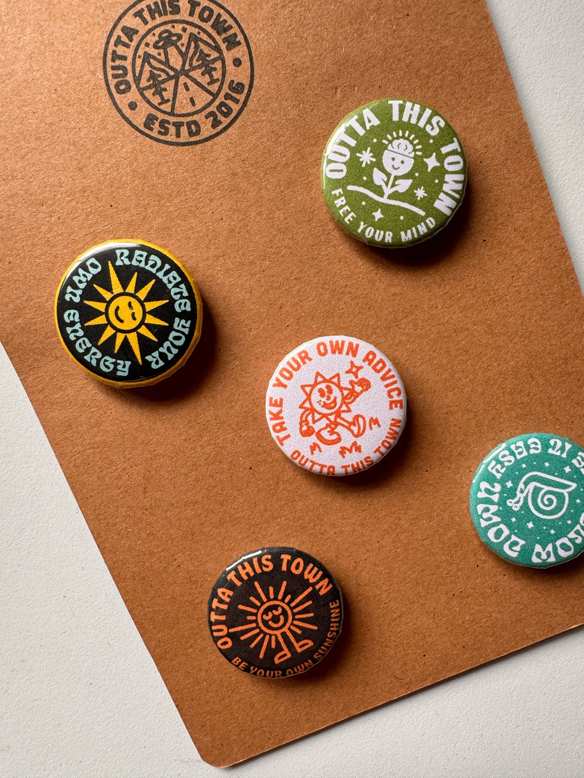 Positivity Inspired 25mm Button Badges pack of 5 - Etsy
