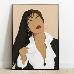 Selena Quintanilla Portrait Hollywood Celebrity Singer | Etsy