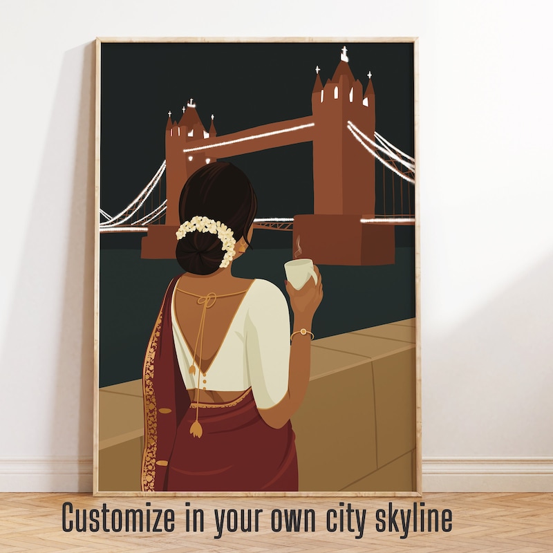 Indian Girl Modern Art - Etsy