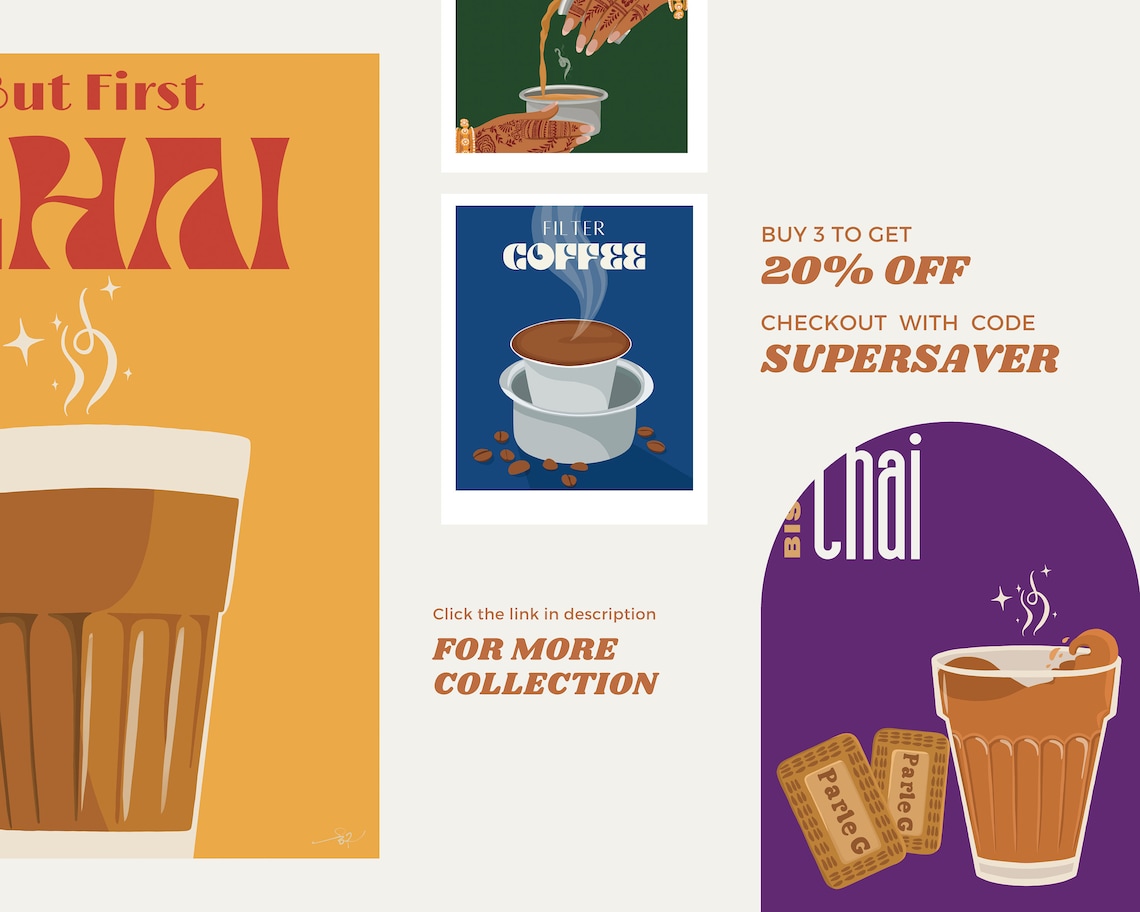 Chai Wall Art, Chai Print, Tea Art Print, Indian Art, Desi Art, South ...