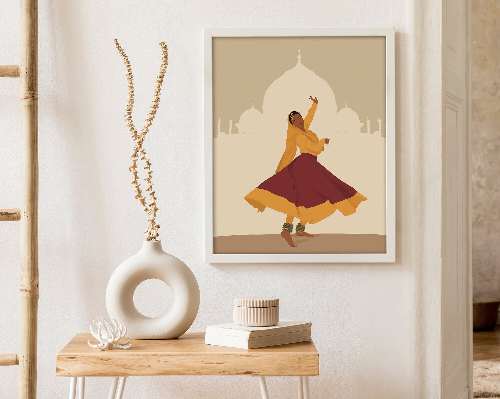 Kathak Dance at Taj Mahal Poster, Brown Girl Art, Desi Art, South Asian ...