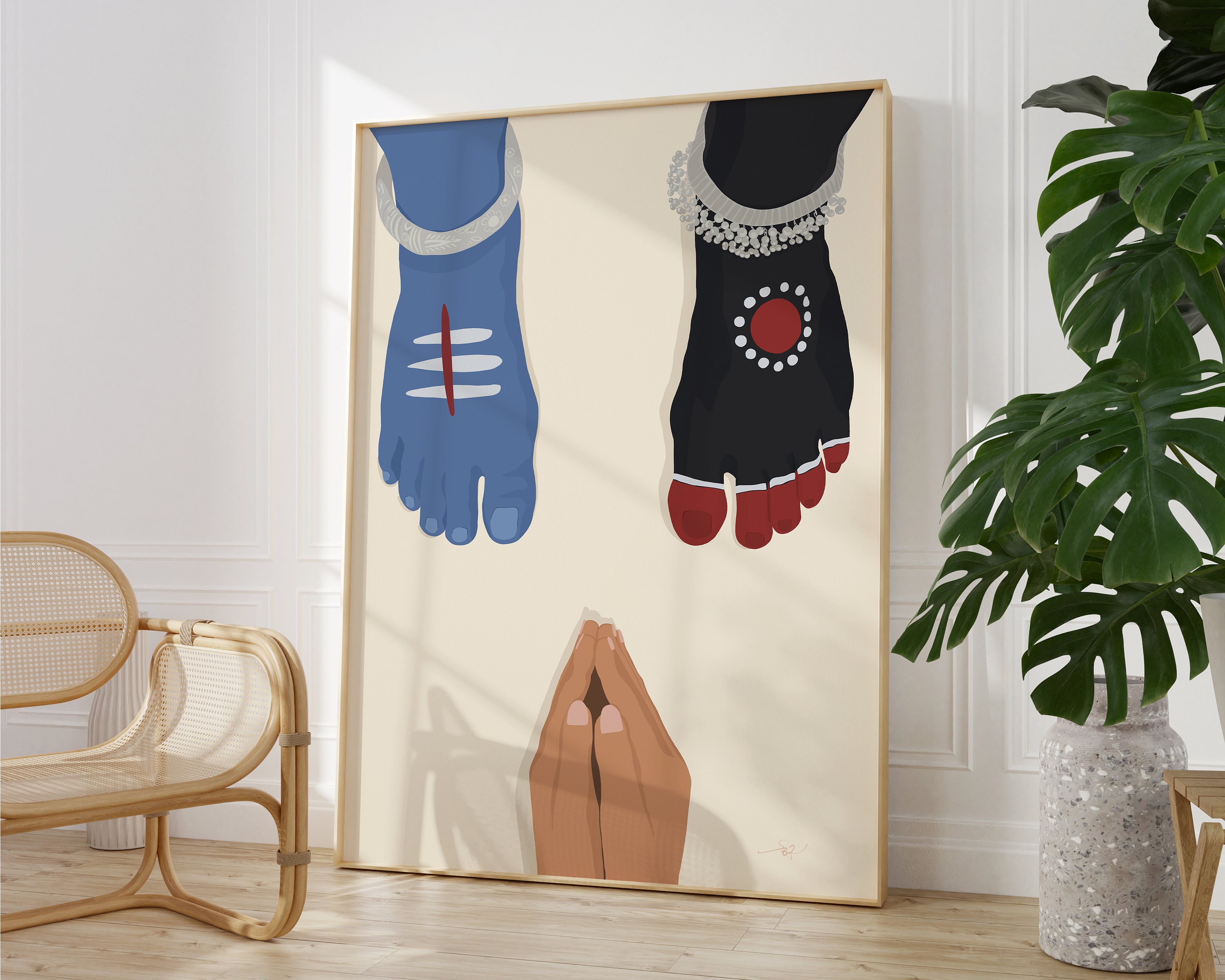Kali and Shiva Dancing Feet Wall Art, Shiva Shakti Digital Print ...