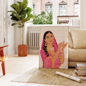 Punjabi Giddha Art, Sikh Woman in Suit, Punjabi Art, Desi Art, Indian ...
