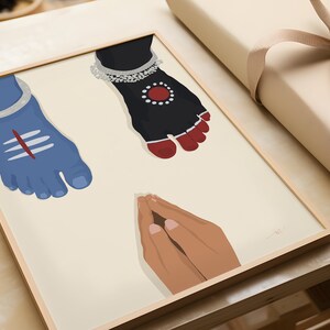 Kali and Shiva Dancing Feet Wall Art, Shiva Shakti Digital Print ...