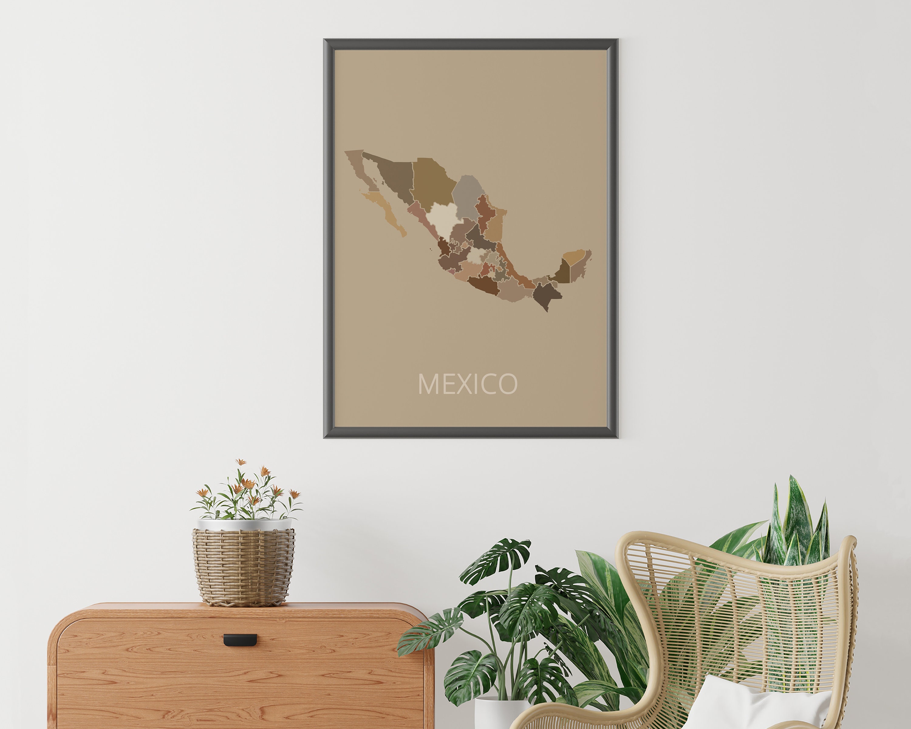 Mexico Map Country Map of Mexico Art Print Diversity Map | Etsy