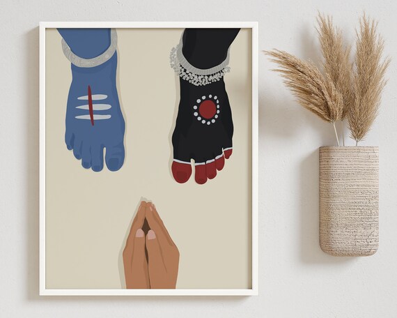 Kali and Shiva Dancing Feet Wall Art Shiva Shakti Digital | Etsy