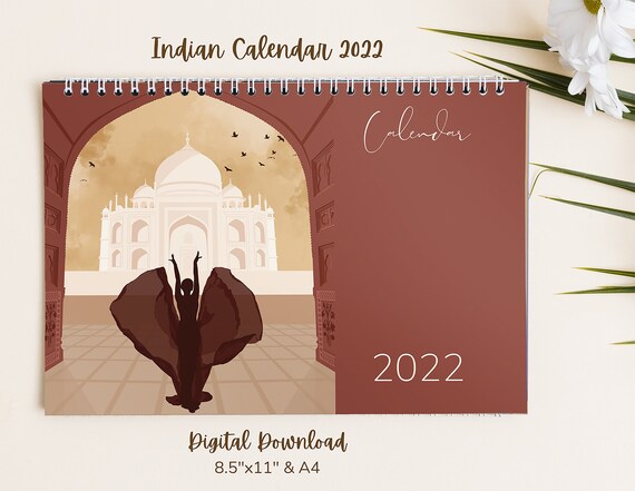 Indian Calendar 2022 Instant Download Home/office/desk | Etsy