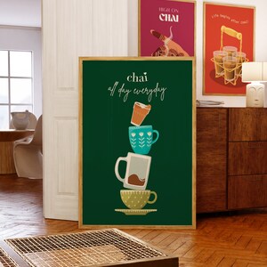 Chai Wall Art, Chai Print, Tea Art Print, Indian Art, Desi Art, South ...