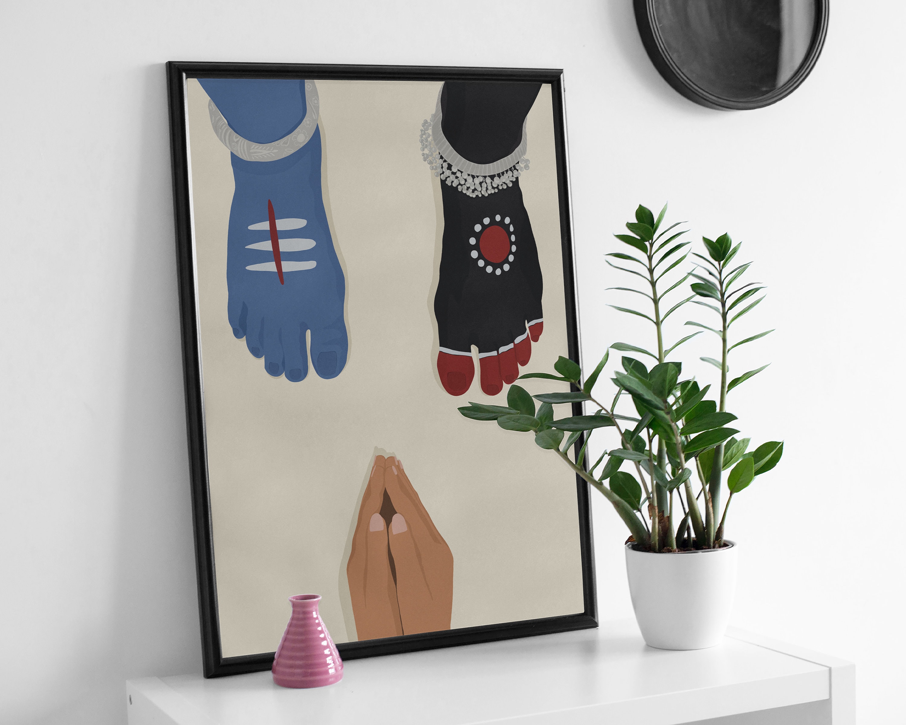 Kali and Shiva Dancing Feet Wall Art Shiva Shakti Digital | Etsy