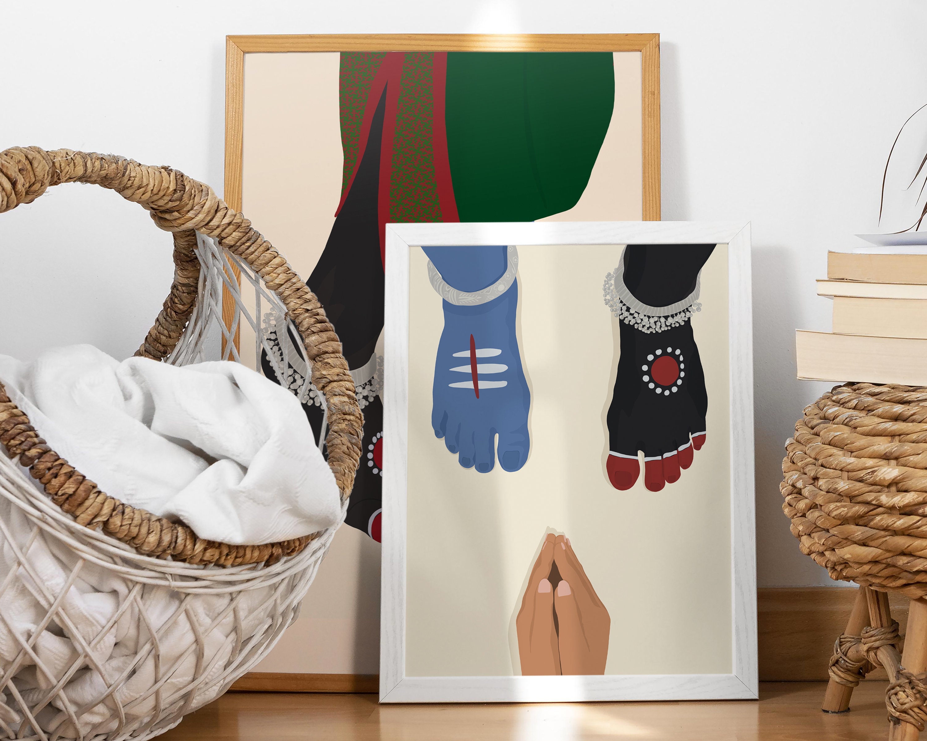 Kali and Shiva Dancing Feet Wall Art Shiva Shakti Digital | Etsy