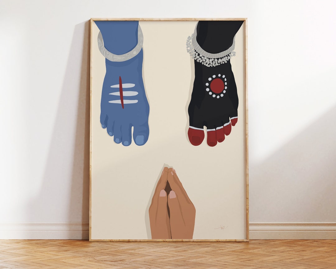 Kali And Shiva Dancing Feet Wall Art Shiva Shakti Digital Print Ardhanarishvara Shiva Parvati