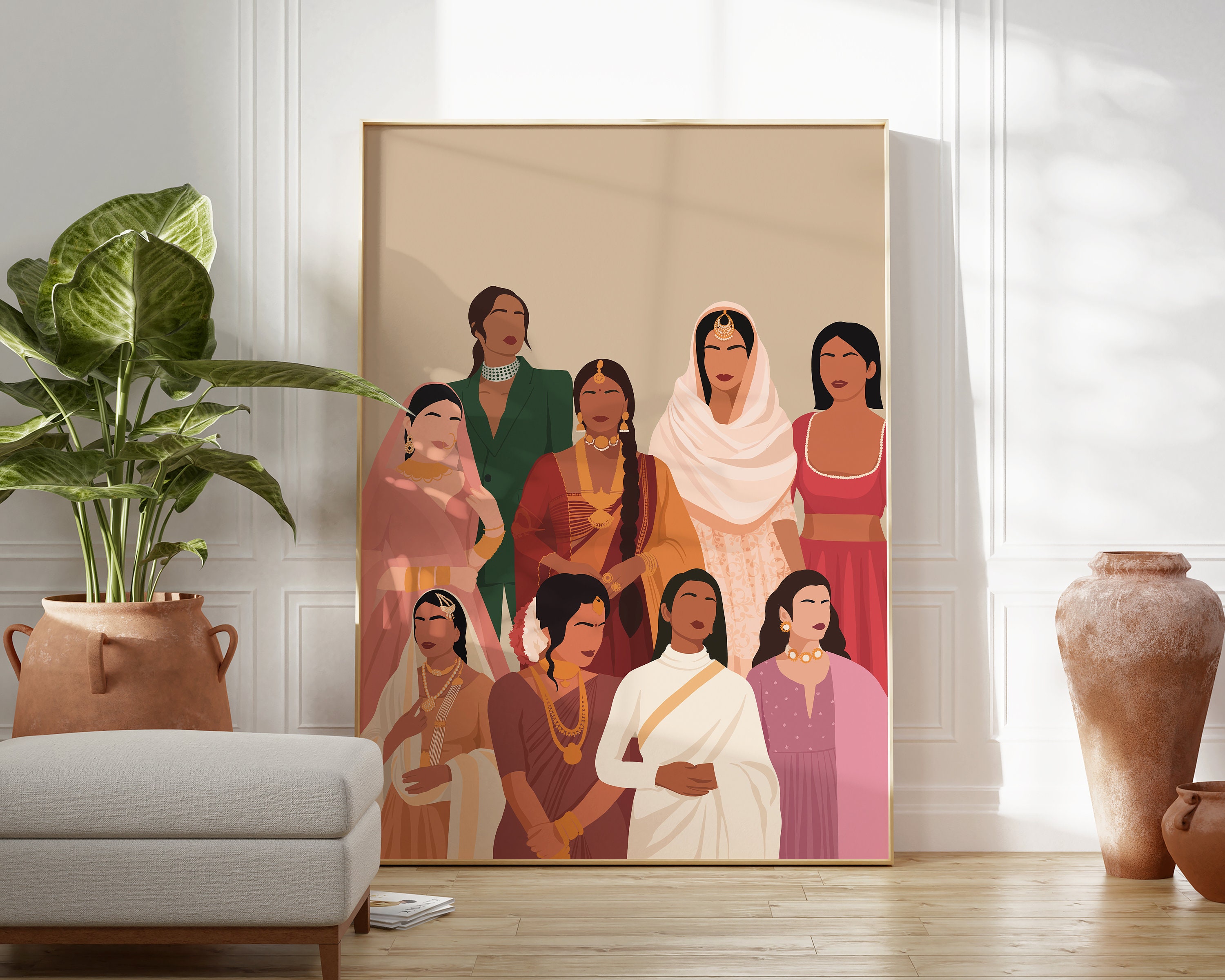 Desi Diversity Art Print, People Poster, Multicultural Art, Inclusive ...