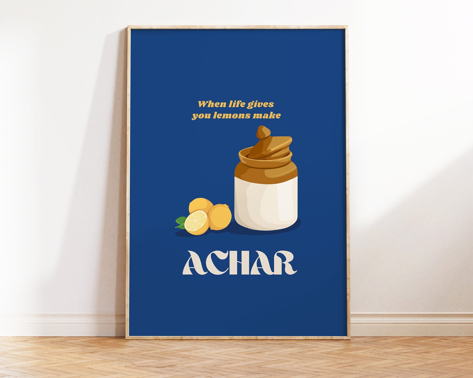 When Life Gives You Lemons Make Achar Print, Desi Art, Kitchen & Dining ...