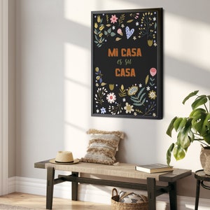 Mi Casa Es Su Casa, Mexican Wall Art, Mexican Welcome Sign, Spanish ...