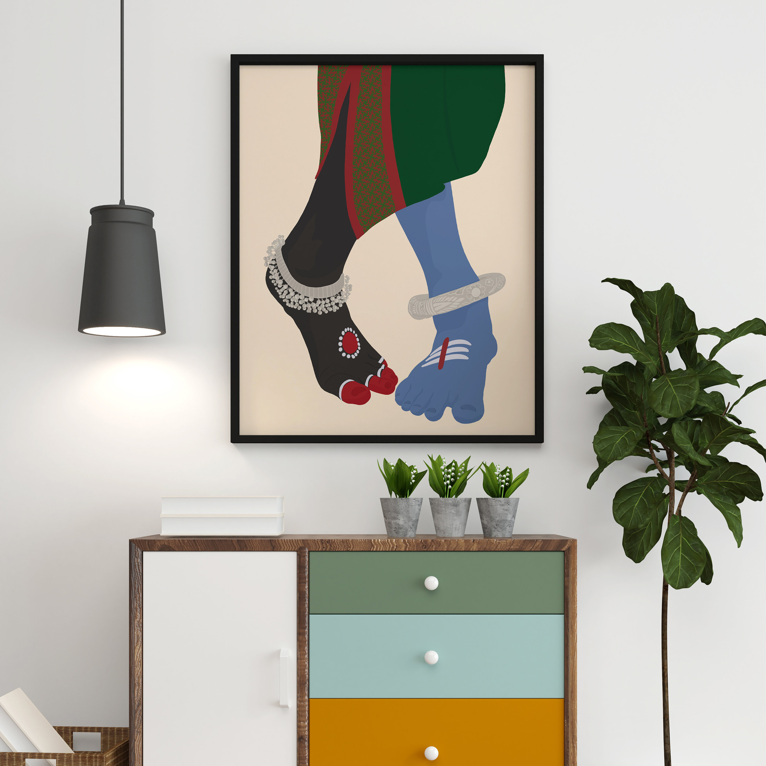 Kali and Shiva Dancing Feet Wall Art, Shiva Shakti Digital Print ...