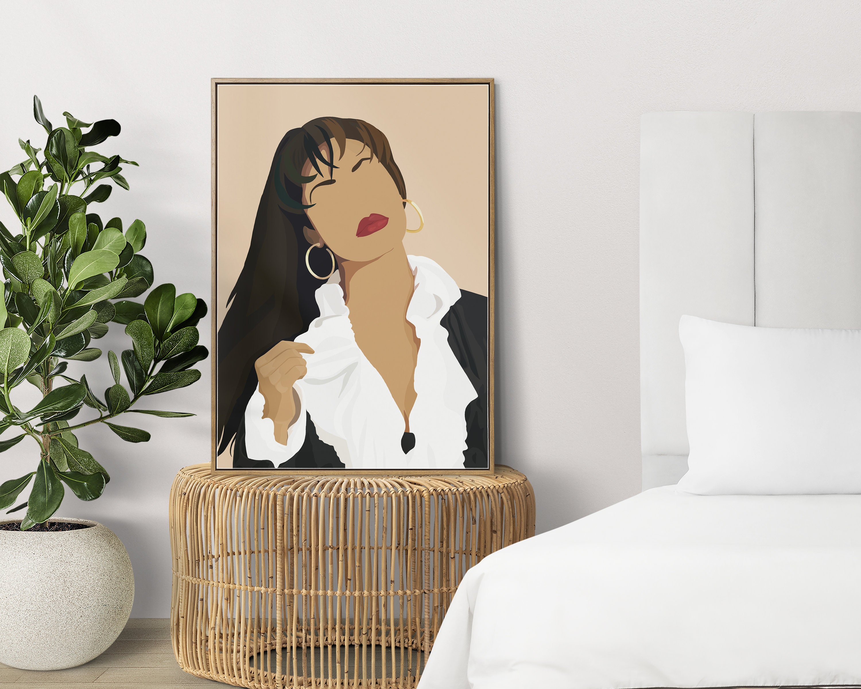 Selena Quintanilla Portrait, Hollywood Celebrity Singer Minimal ...