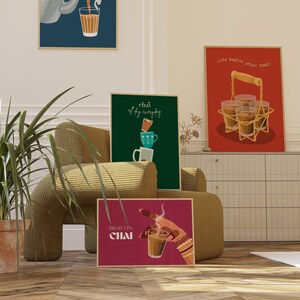 Chai Wall Art, Chai Print, Tea Art Print, Indian Art, Desi Art, South ...