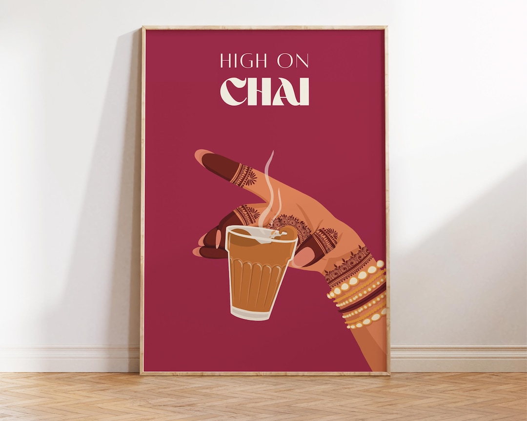 Chai Wall Art, Indian Kitchen Prints, Desi Wall Art, Indian Restaurant ...