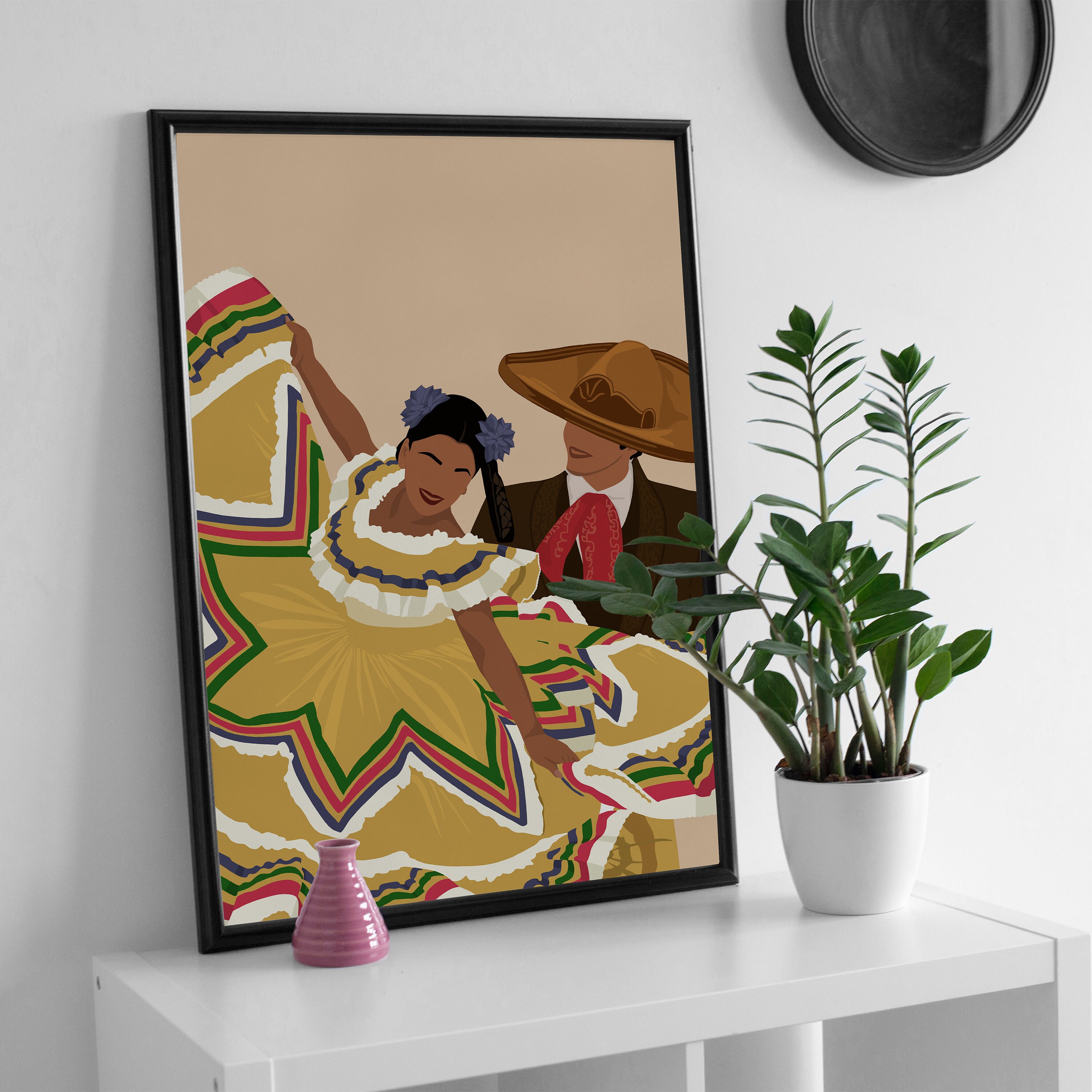 Ballet Folklorico Mexican Dance Art Jalsico Woman Mexican - Etsy