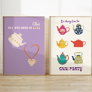 Chai Wall Art, Chai Print, Tea Art Print, Indian Art, Desi Art, South ...