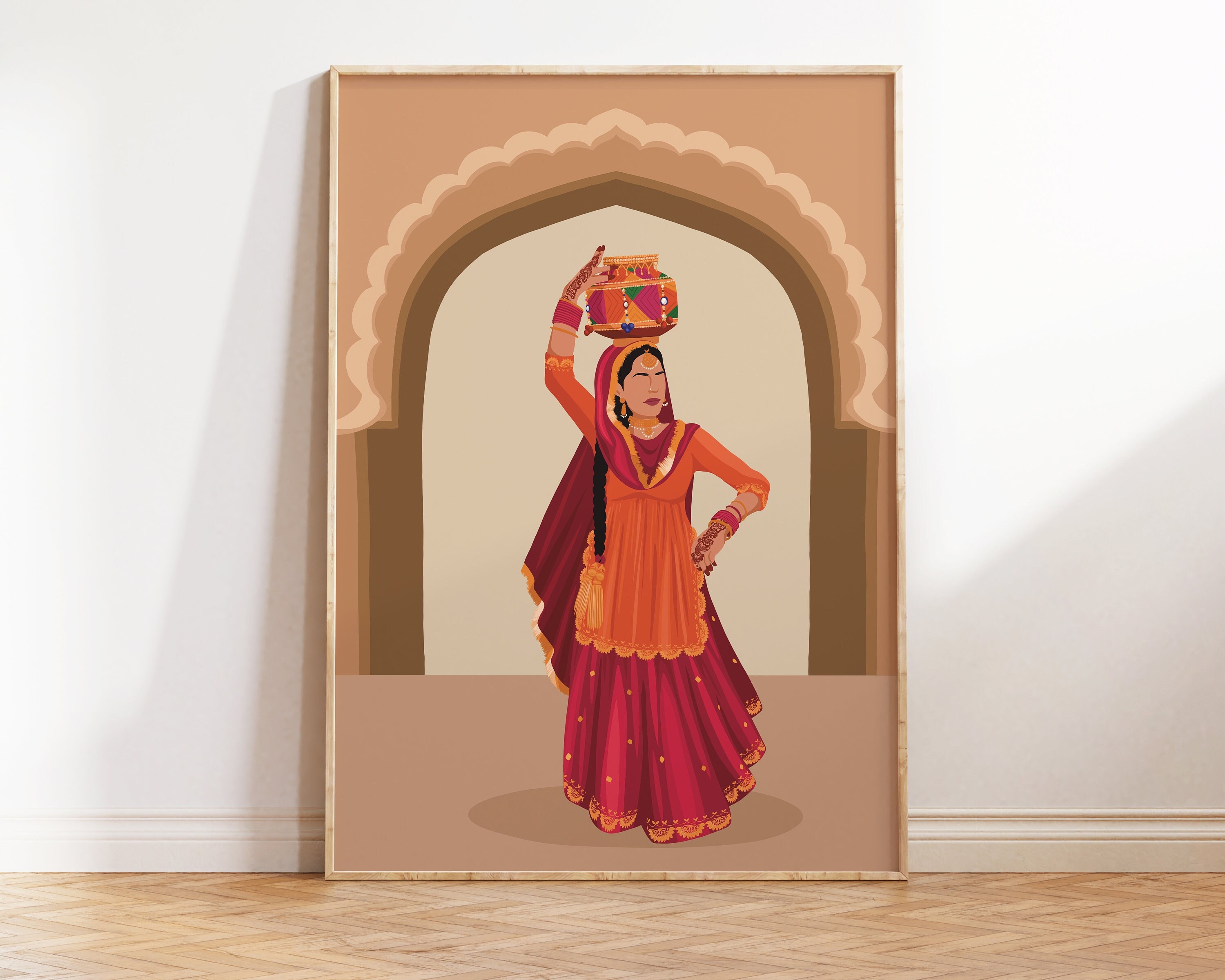 Punjabi Jago Dance Desi Art Indian Wall Art Folk Dance - Etsy Canada