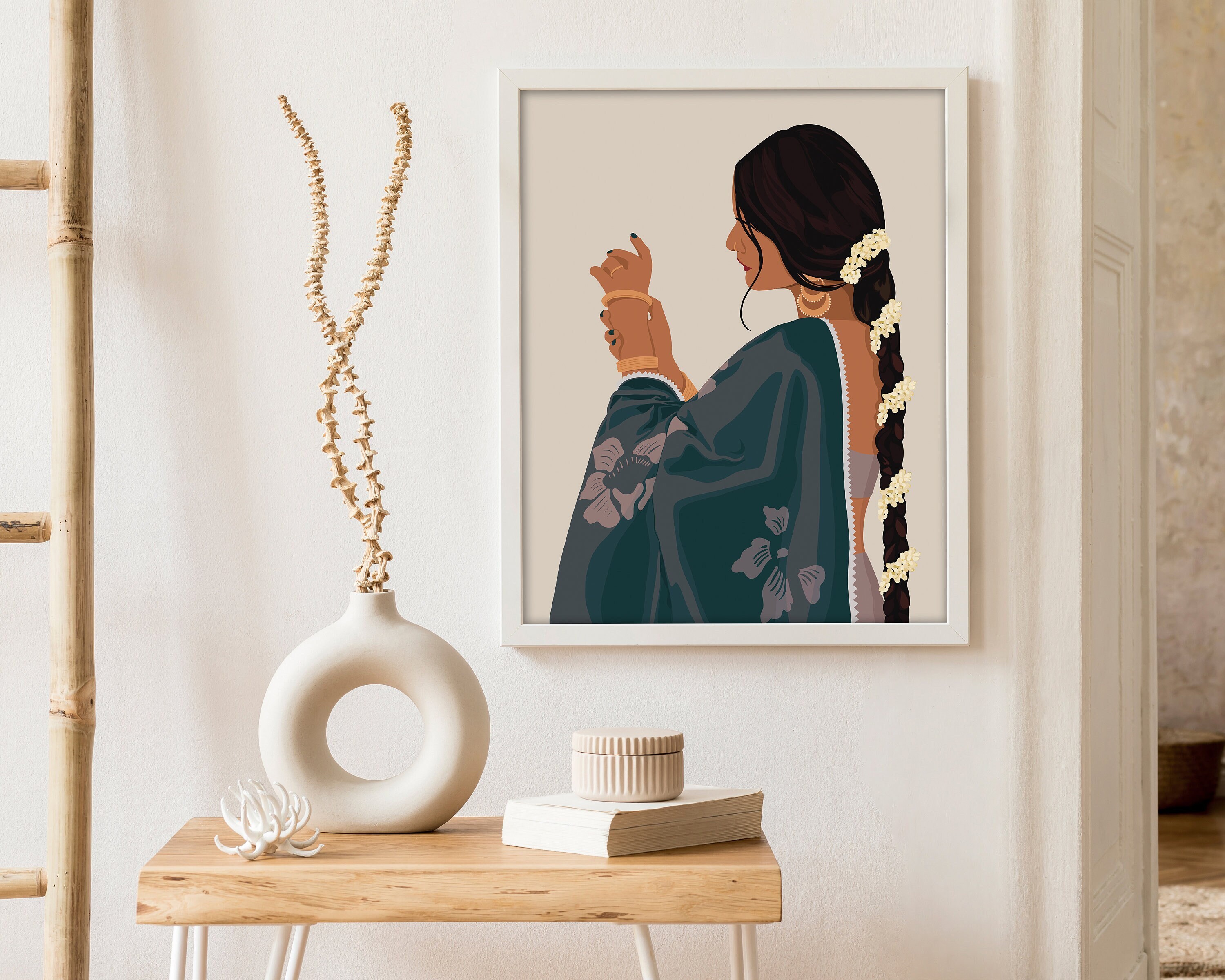 Indian Woman Wearing Bangles Art, South Asian Woman, Desi Poster, Brown ...