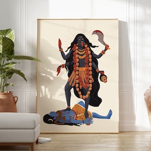 Buy Goddess Kali Art, Kali Maa, Mahakali Print, Parvati, Shakti, Hindu ...