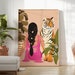 Indian Baddie Art, Indian Art, Indian Woman With Tiger Art, Tiger Print ...