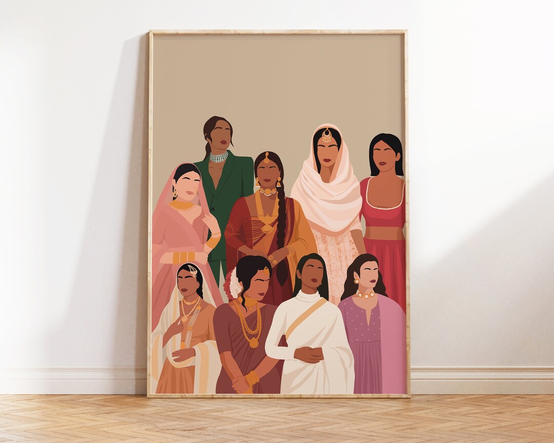 Desi Diversity Art Print, People Poster, Multicultural Art, Inclusive ...